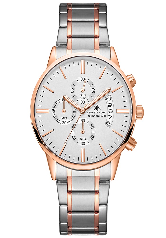 Kenneth Scott Quartz Movement Chronograph Display K22103-KBKW Watch ...
