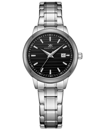 Kenneth Scott PC21 Movement Analogue Display K23505-RBKL Watch, Rose Gold